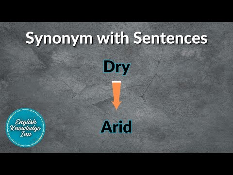 Synonyms of dry | Words synonyms and sentences | Use to synonym