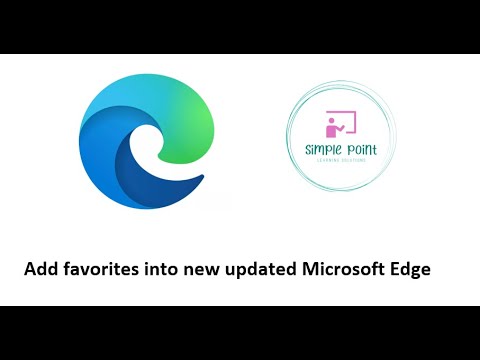 How to add or bookmark favorites into new updated Microsoft Edge browser