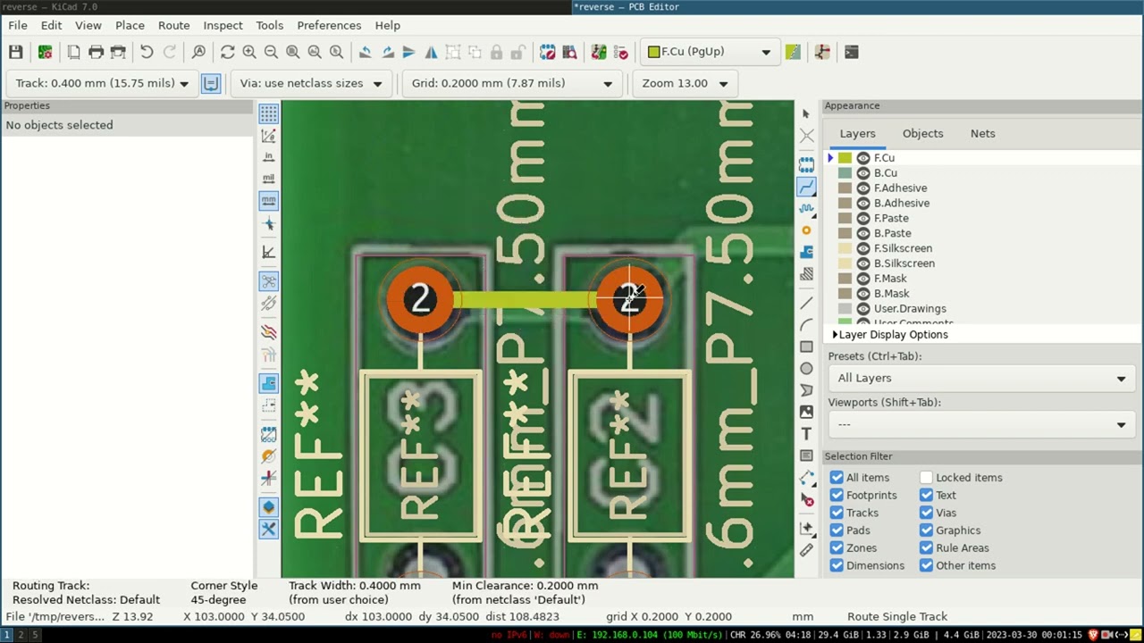 Reverse Engineer PCB Kicad