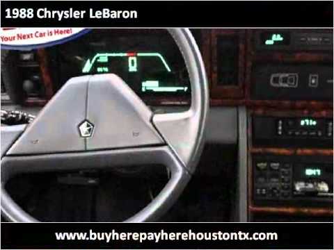 1988 Chrysler LeBaron Used Cars Spring TX