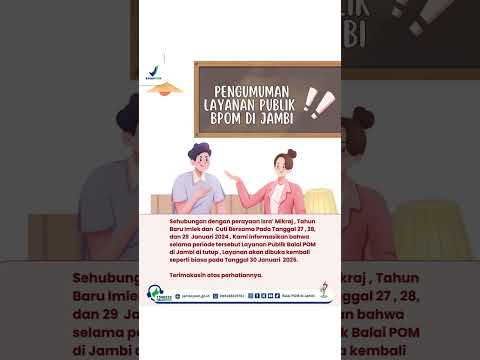 Pengumuman Layanan Publik BPOM di Jambi