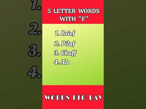 5 letter words ending with "F" #englishlearners #englishlearning #youtubeshorts