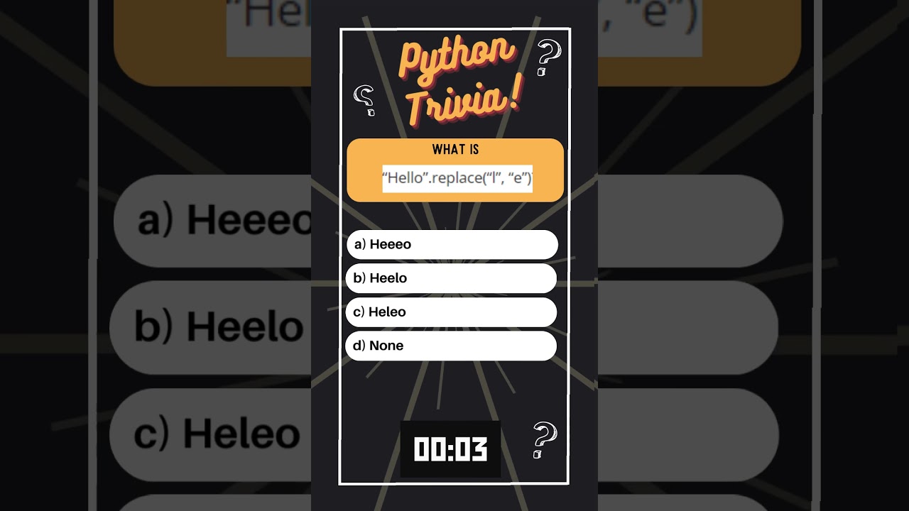 Python Trivia   String 31 #coding #python #techcommunity #shorts #trending #viral #datascience