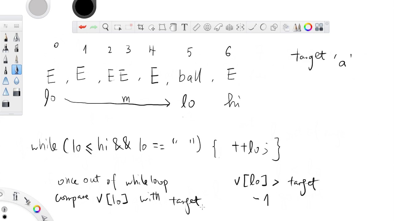 Binary Search With a Twist | Search String