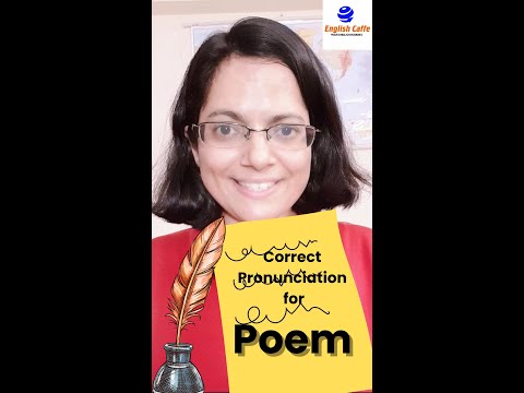 How Do You Pronounce POEM? Correct Pronunciation for POEM #englishcaffe