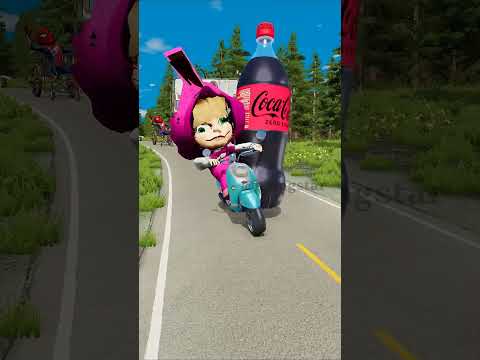 Strange Crazy Cars vs Spinning Coca-Cola Zero in BeamNG.drive