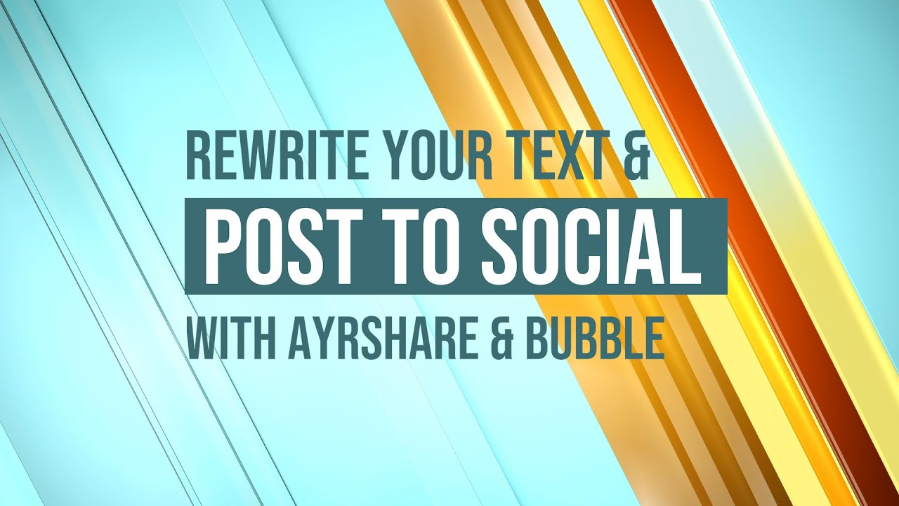 Rewrite your text with AI and post to your social networks [No Code ... Rewrite your text with AI and post to your social networks [No Code ...
