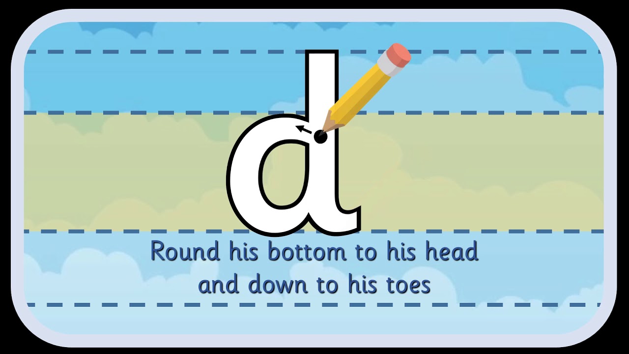 'd' letter formation