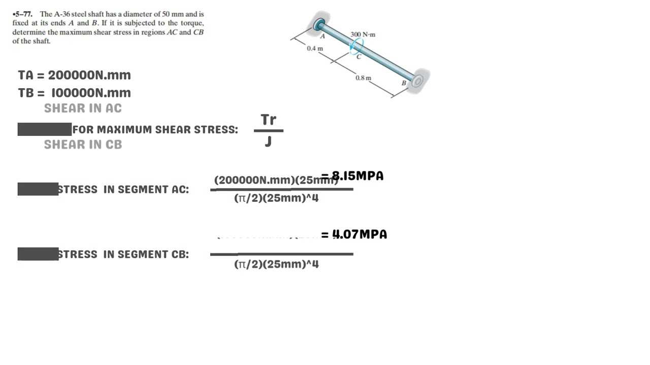Mechanics of Materials 8th Edition by Hibbeler - Problem 5-77