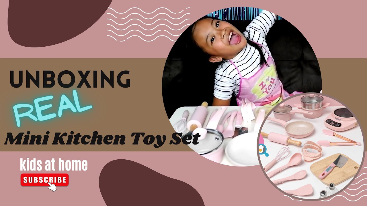 Real Mini Cooking Set for Kids Unboxing || Maifan Stone Mini Kitchen Toy Review || Kids Cooking