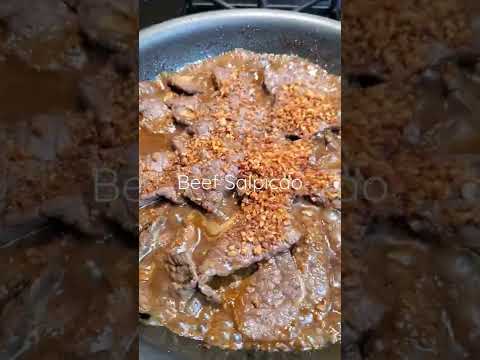 Filipino "Beef Salpicao" from the spanish word "Salpicar" meaning to spatter, sprinkle or pepper.