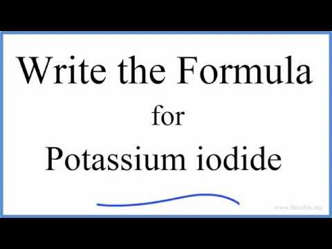 How to Write the Formula for KI (Potassium iodide)