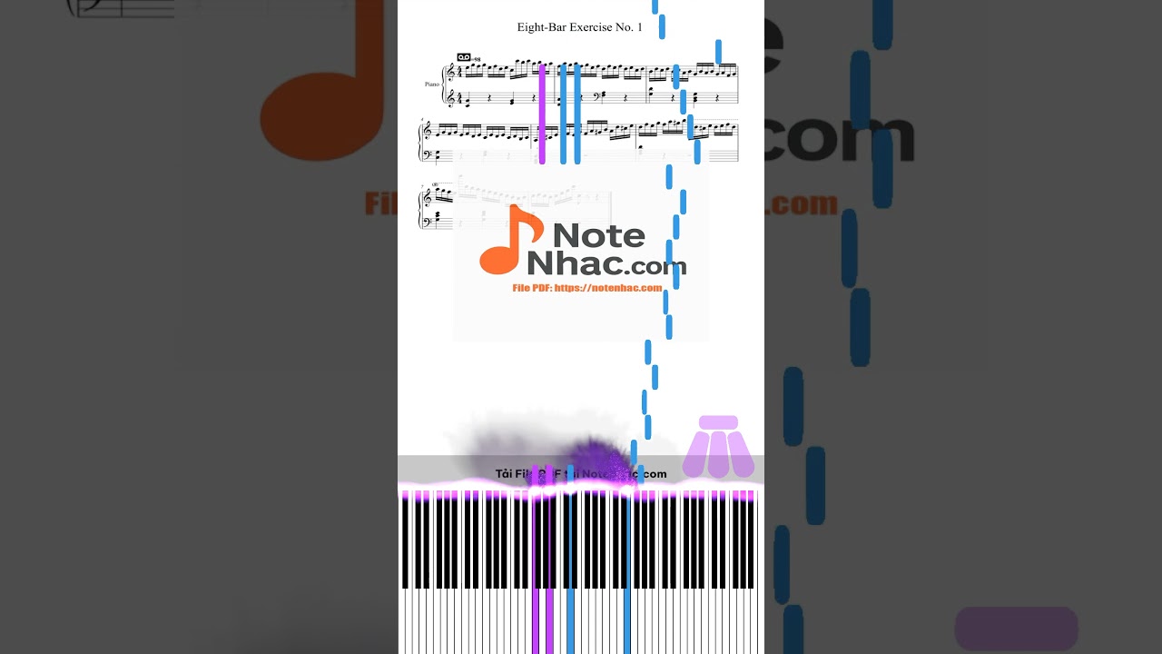 Eight Bar Exercise No  1 | Free Sheet PDF | Beginner Piano Tutorial
