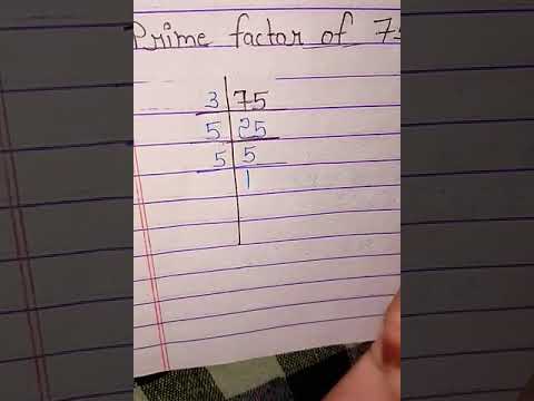 prime factor of 75 #primefactorisation #shorts