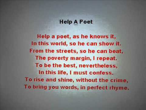 Help A Poet (poem/rhyme)