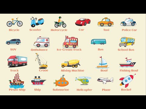 Learn Vehicle Names | Basic Education | Learn Vocabulary | Learn to Read