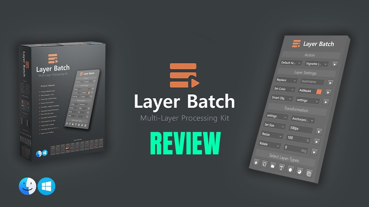 Layer Batch - Processing Kit | Photoshop Extension | OMER J | OMER J GRAPHICS