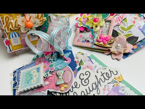 Three tag flip project share using @BeaValint Poppy and Pear collection