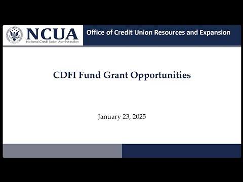 CDFI Fund Grant Opportunities