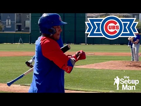 Moises Ballesteros Hits a Bomb at Cubs Spring Training | Live At Bats