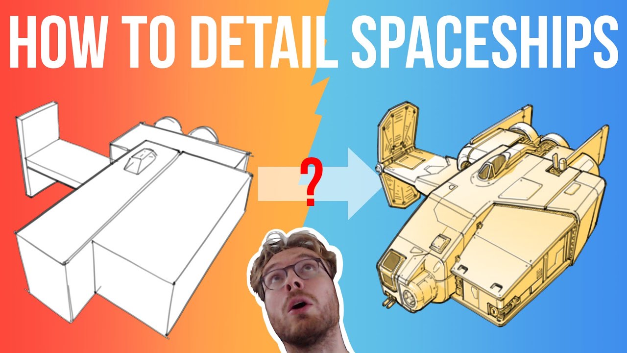 How to Draw Spaceships - easy detailing tutorial