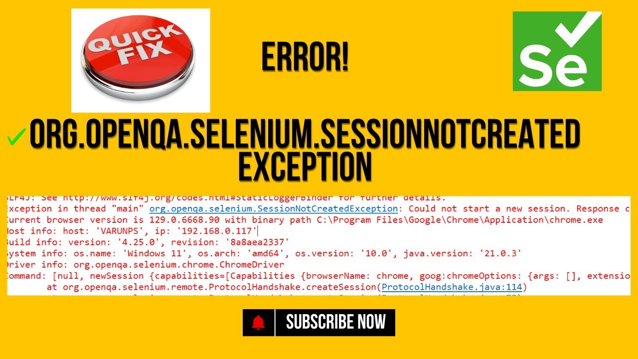 Understanding SessionNotCreatedException in Selenium WebDriver | Troubleshooting Guide