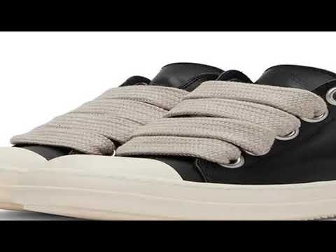 Men's Women Platform Sneakers Black Leather Zipper Lace Up Casual Shoes Thick Bottom Sneakers Large