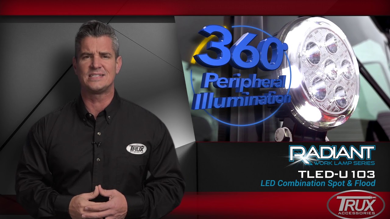 Trux RADIANT Combination Spot & Flood Round LED Work lamp - TLED-U103