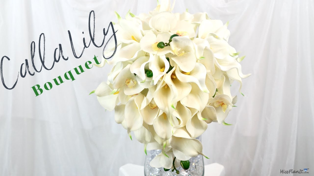 3 Easy Step Cascading Calla Lily Bridal Bouquet | Budget Weddings | DIY Tutorial