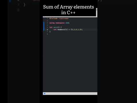 Find the Sum of All the Elements of an Array in c++ | #C++ #Program