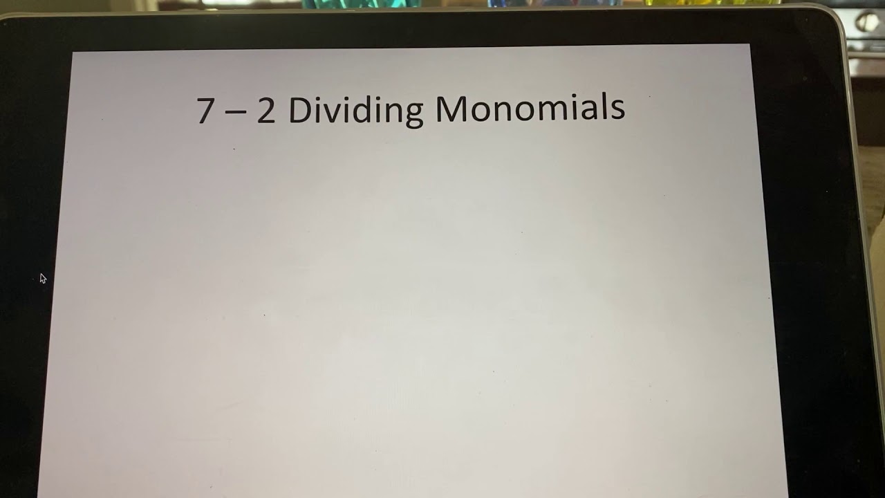 Algebra PowerPoint Lesson 7-2
