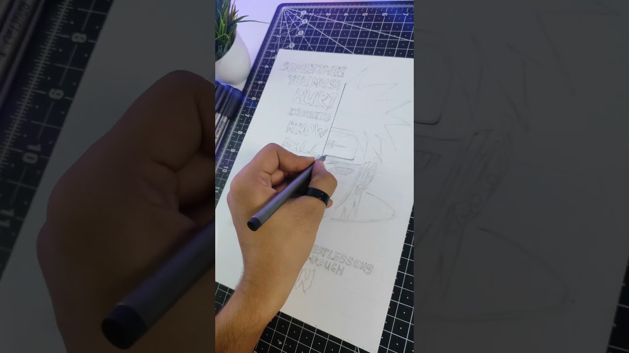 how to make anime wall poster of pain form naruto #artwork #anime #pain #shorts