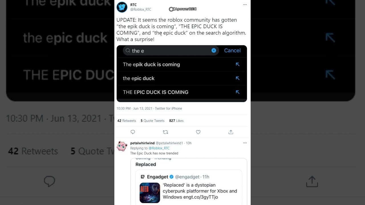 Lol We Got The Epic Duck Is Coming Trending On Twitter!