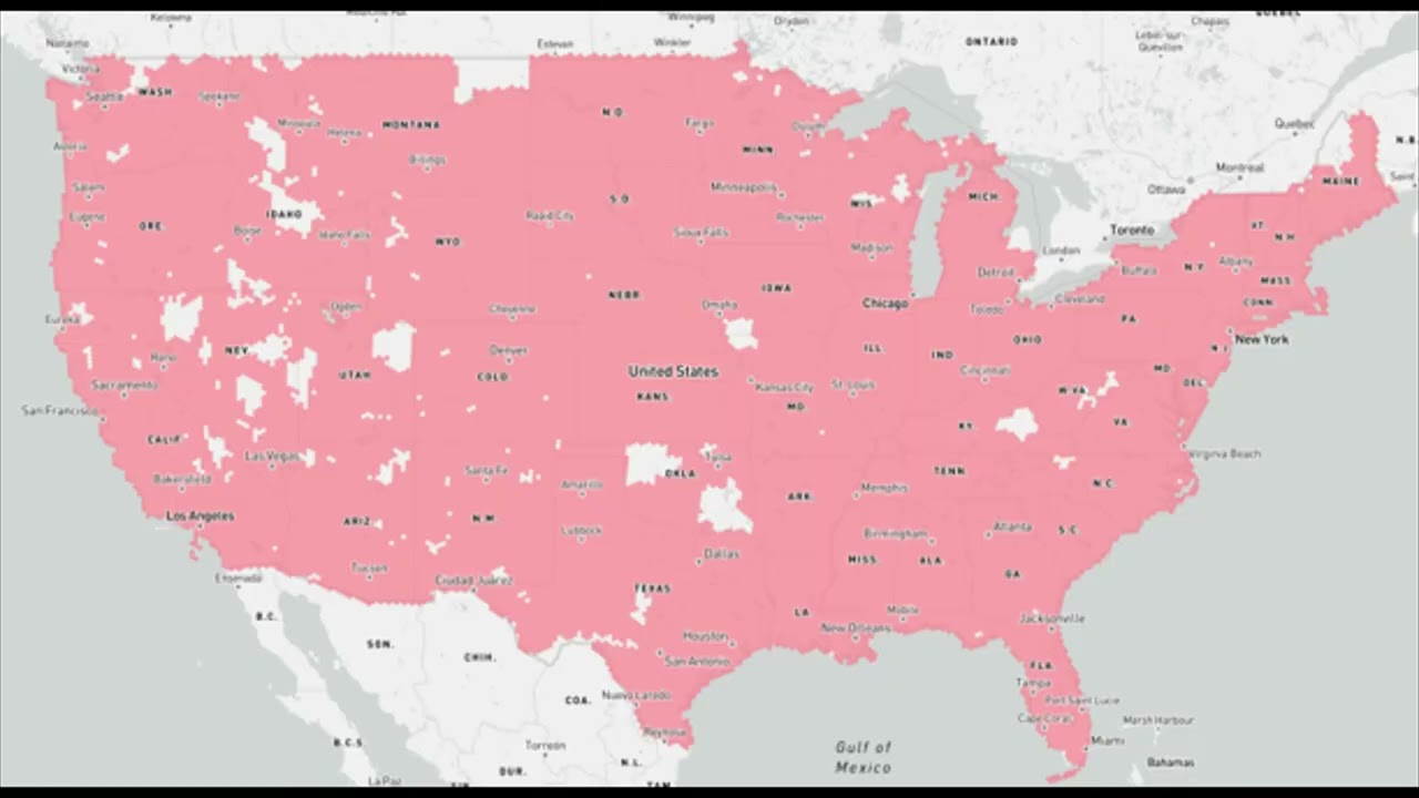 The Big Three Cell Phone Providers Actual Coverage Maps 4G and 5G
