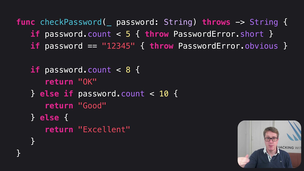 How to handle errors in functions – Swift for Complete Beginners
