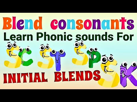 Two letter blends /Phonics /Blend Consonants / grade 1 phonics/initial blends phonic sound and words