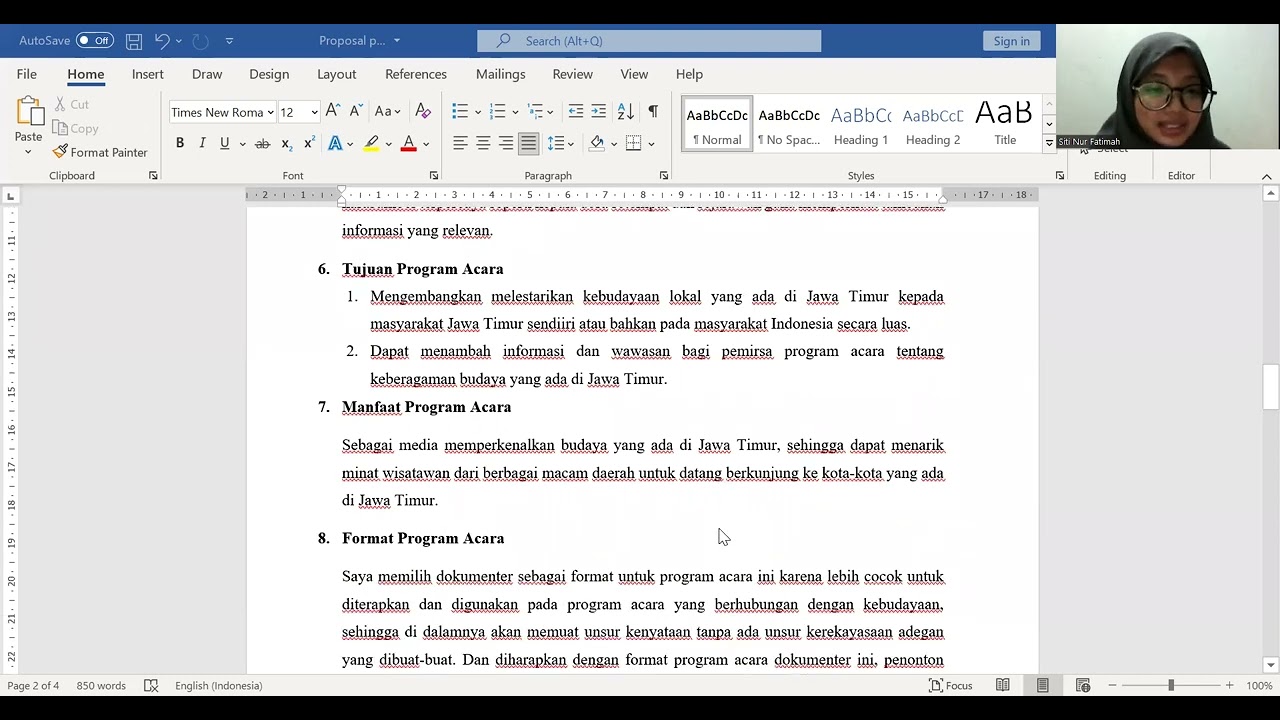Proposal Program Acara