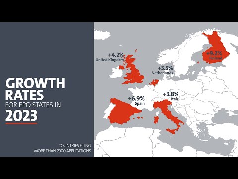 EPO Patent Index 2023: Growth rates for EPO states