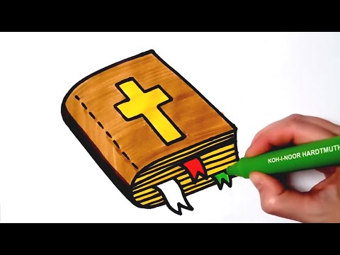 How to Draw a Bible Step by Step – I'm Youtuber – Follow my videos to ...