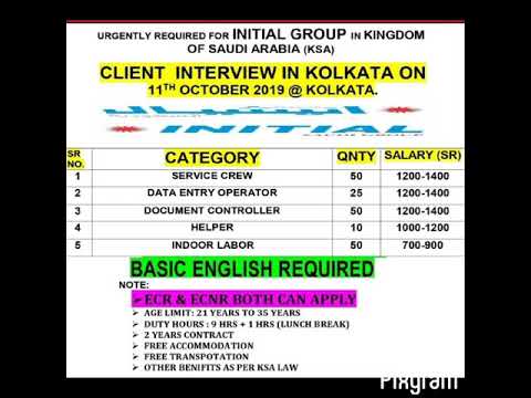 Data entry operator l service crew l document controller l Helper jobs in Saudi Arabia