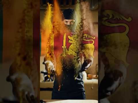 Hello srilanka 😍Spice in the Air Sri Lankan Flag 🇱🇰 Formed from Traditional Powders😍