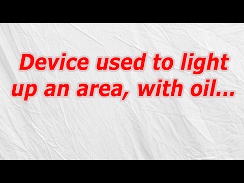 Device used to light up an area, with oil (CodyCross Crossword Answer)