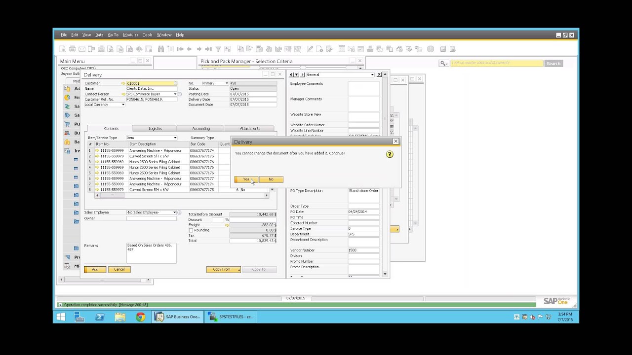 SPS Commerce with SAP Business One Integration from Vision33