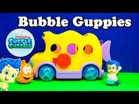 Bubble Guppy Gil and Mr. Grouper Bus a Toy Unboxing