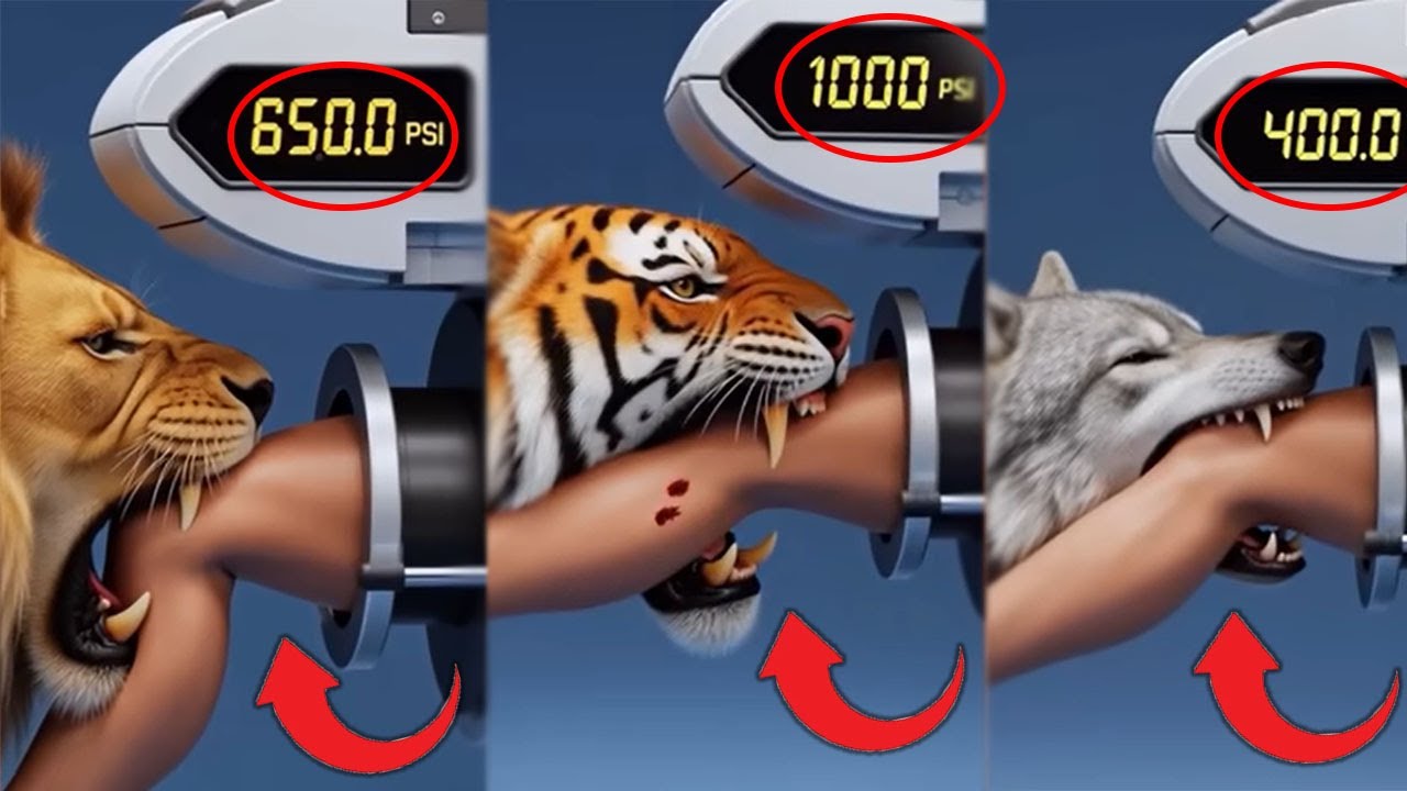Bite Force Experiment - Animal Wild Bite Force videos Ai vs. Leg #shorts #viral #trending