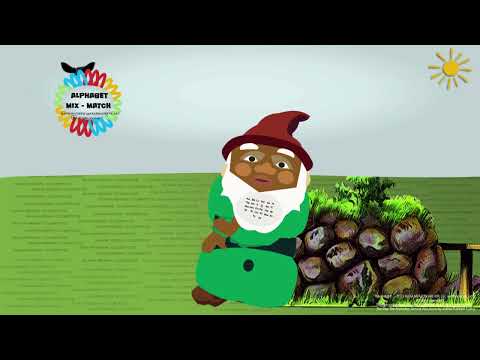 Alphabet Mix-Match featuring Mr. Gnome and words starting with A and B