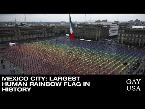 Mexico City: Largest Human Rainbow Flag in History | Gay USA 6/25/2025