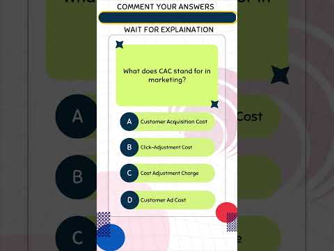What does CAC stand for in marketing? #CAC, #DigitalMarketing, #customeracquisition