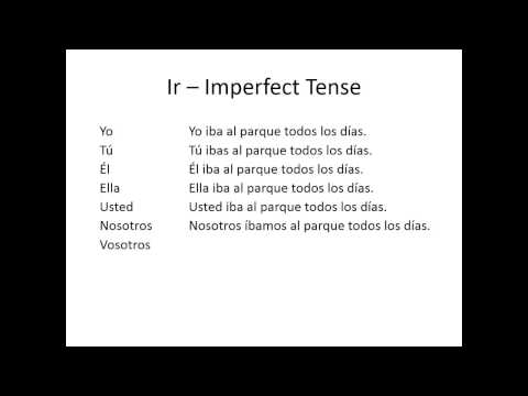 Ir - Imperfect Tense