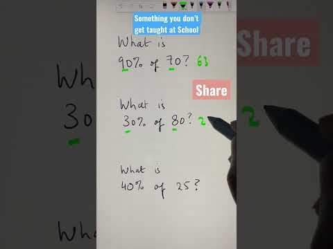 Percentage hack #viralmaths #learn #math #revision #sats #exams #tutor #gcse #edecxcel #AQA #pi #OCR